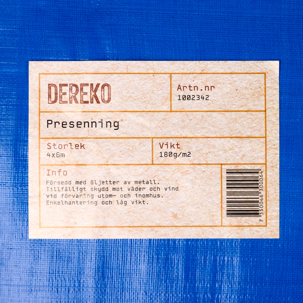 PRESENNING DEREKO 4X6M BLÅ VIKT:180G/M2 | Derome